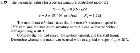 solved 6 39 ﻿the parameter values for a certain
