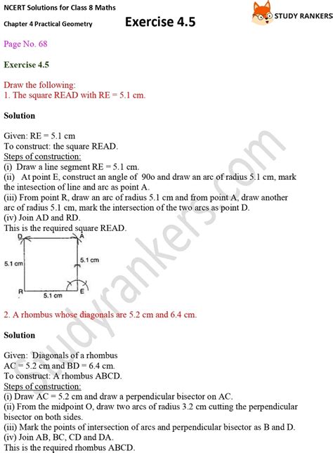 Ncert Solutions For Class 8 Maths Ch 4 Practical Geometry Exercise 45