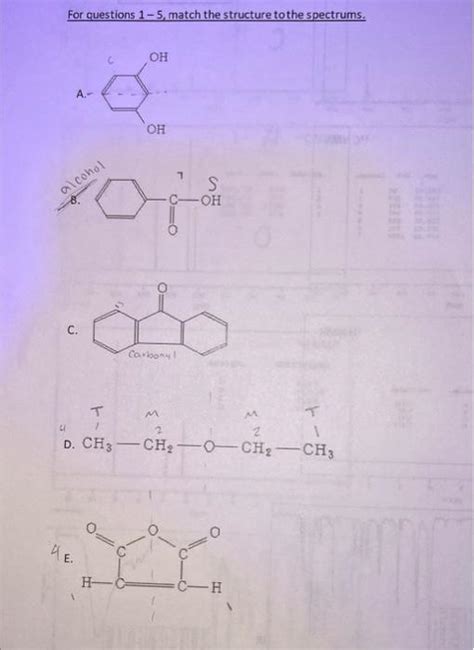 for questions 1−5 match the structure to the