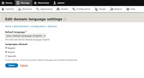 Domain Language Access Drupal Org