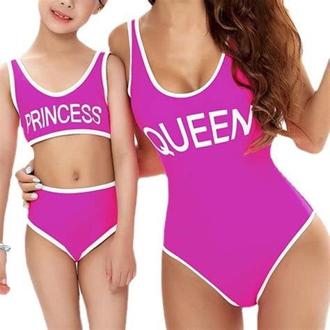 IEFIEL Mère et Fille Maillot de Bain 1 Pièce Tankini Femme Parent
