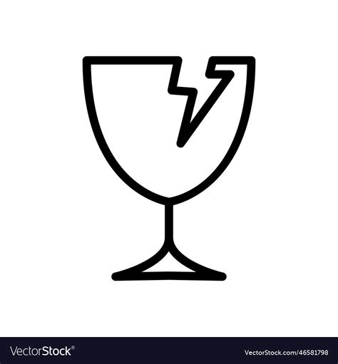 Fragile Icon Royalty Free Vector Image Vectorstock