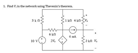 Solved Find Vo In The Network Using Thevenin S Theorem Chegg