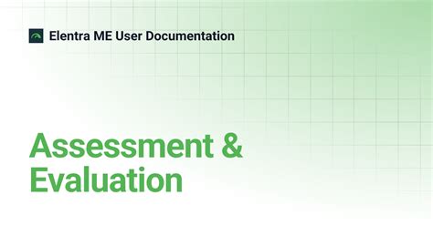 Assessment Evaluation Elentra ME User Documentation