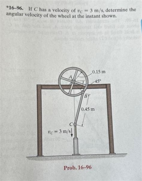 Solved 16 96 If C Has A Velocity Of VC 3 M S Determine Chegg Com
