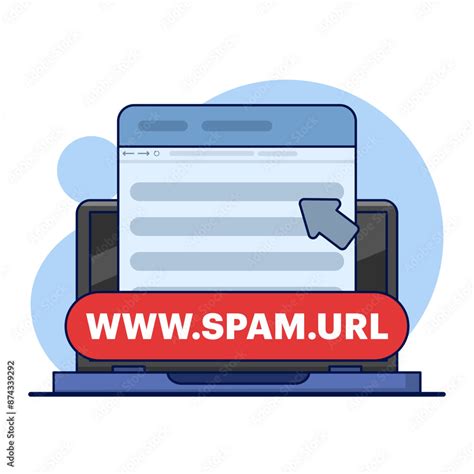concept concept do not click on spam urls suspicious and dangerous