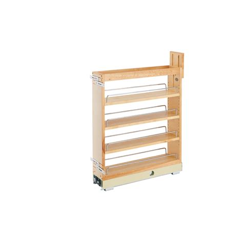 Rev A Shelf 448 BCBBSC 5C 5 In Base Cabinet Organizer Soft Close Natural Bestbuildstore