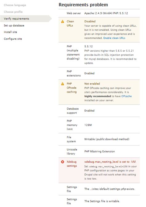 Drupal Installation Set Xdebugmaxnestinglevel256 In Your Php