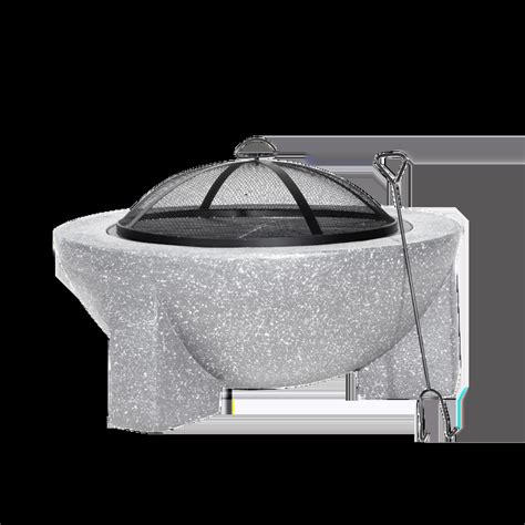 Sealey Dg190 │ Dellonda Round Mgo Fire Pit With Bbq Grill And Safety Mesh