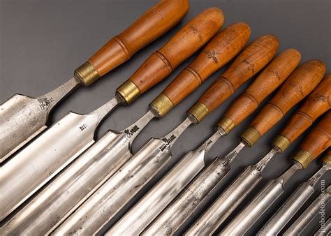 Massive Set Of 14 Buck Bros Pattern Makers Paring Gouges 113960