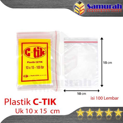 Jual Plastik Klip C TIK X Cetik Klip Obat X Cm PE Clip Ziplock Zipper Bening