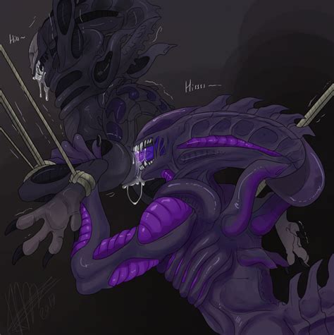 Rule 34 Alien Alien Franchise Ambiguous Gender Anus Arms Above Head