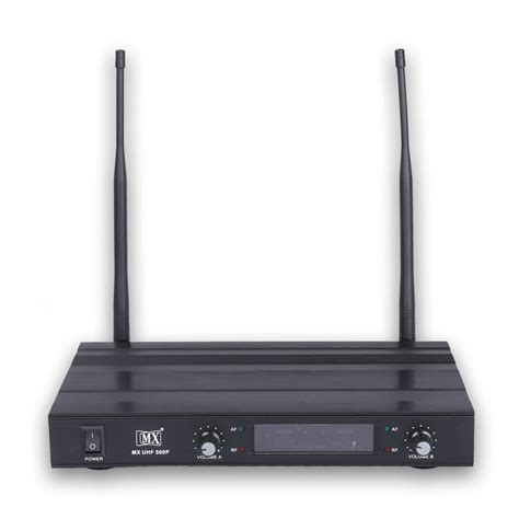 MX Dual UHF Wireless Microphone System With Two Lapel Mic Body Packs Perfect For Parties