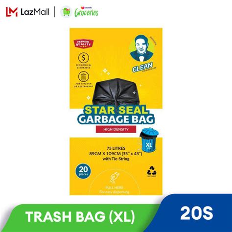Glean Star Seal Garbage Bag Xl 20s Lazada