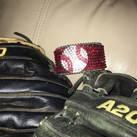 Bling Baseball Bracelet Baseball Bracelet Shimmer Bracelet Fashion