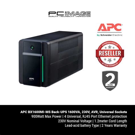 APC BX1600MI MS Back UPS 1600VA 230V AVR Universal Sockets PC Image