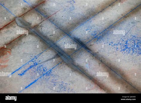 Horizontal Vertical Parallel And Crossing Red Lines Are Outlines For