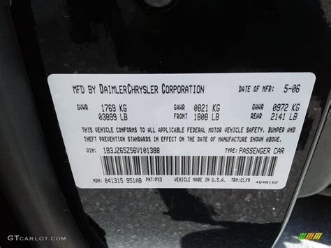 2006 Dodge Viper Srt 10 Color Code Photos