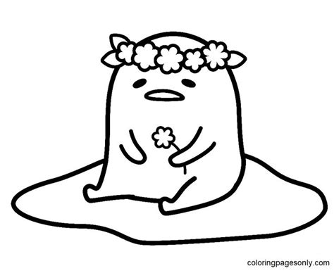 A Cartoon Character With Flowers In Her Hair Sitting On The Ground And