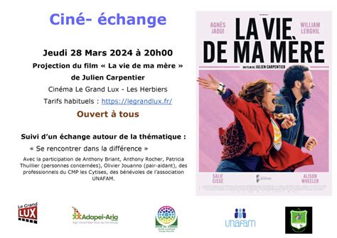 Ciné échange Projection du film La vie de ma mère ADAPEI ARIA