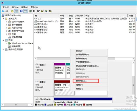 磁盘分区 windows sever 2012 r2 win2012磁盘管理 csdn博客