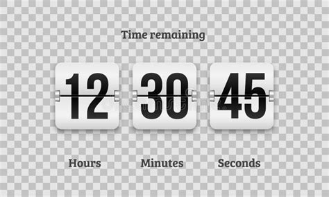 Countdown Clock Flip Counter Vector Digital Timer Stock Vector Illustration Of Remaining