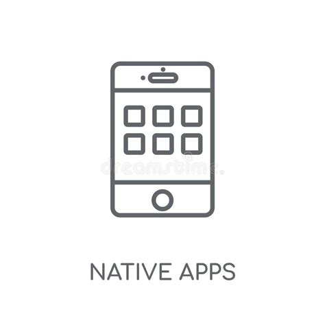 Native Apps Vector Icon Mobile Technology Illustration Sign