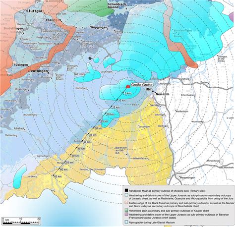 Distances To Lithic Raw Materials As The Crow Flies Geological Base