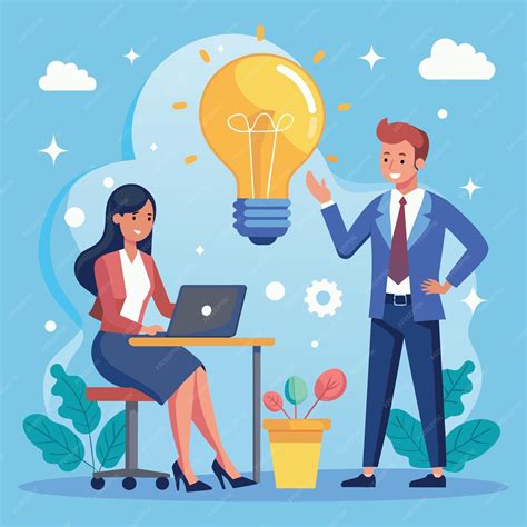 Premium Vector Combine Idea Synergy Or Collaborate To Get Solution Brainstorm Teamwork Or