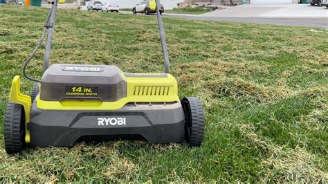 Ryobi One Battery Powered Dethatcher Review Youtube