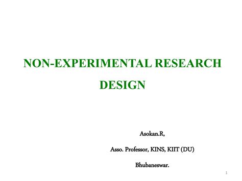 Non Experimental Research Design PPTX