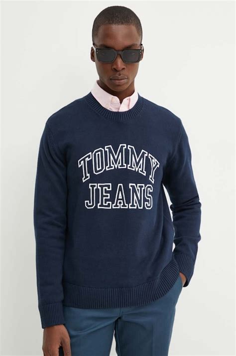 Tommy Jeans Pulóver Férfi Sötétkék Dm0dm19178 Answearhu