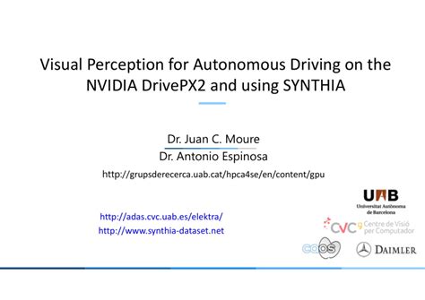Ppt Visual Perception For Autonomous Driving On The Nvidia Drivepx2