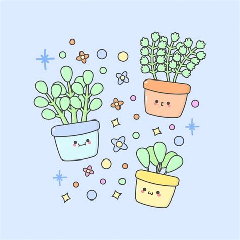 Premium Vector Vector Home Plant Pot Botanical Houseplant With Cute