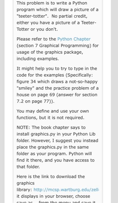 This Problem Is To Write A Python Program Which Will Chegg