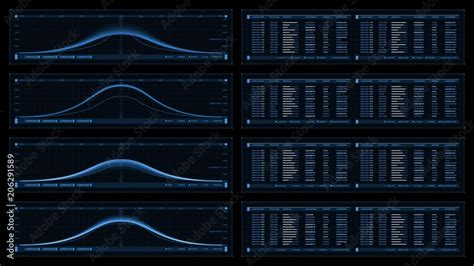 Monochromatic Multi Panel Visual Display Animated Graphs Readouts Indicators Reversible
