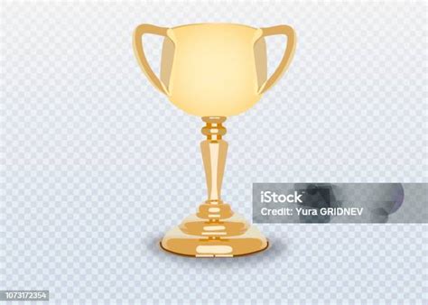 우승자 컵 절연입니다 투명 한 배경에서의 황금 트로피 벡터 일러스트입니다 1에 대한 스톡 벡터 아트 및 기타 이미지 1 1위 3차원 형태 Istock