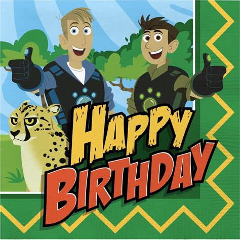 Treasures Ted Servilletas De Fiesta De Cumpleaños De Wild Kratts Con
