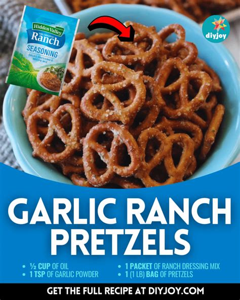 Easy Garlic Ranch Pretzels Recipe Diy Joy