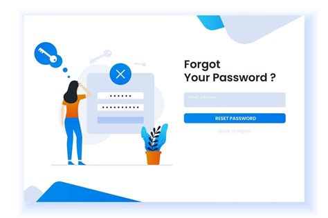 Confused Woman Forgetting Her Password Illustration For Web Page