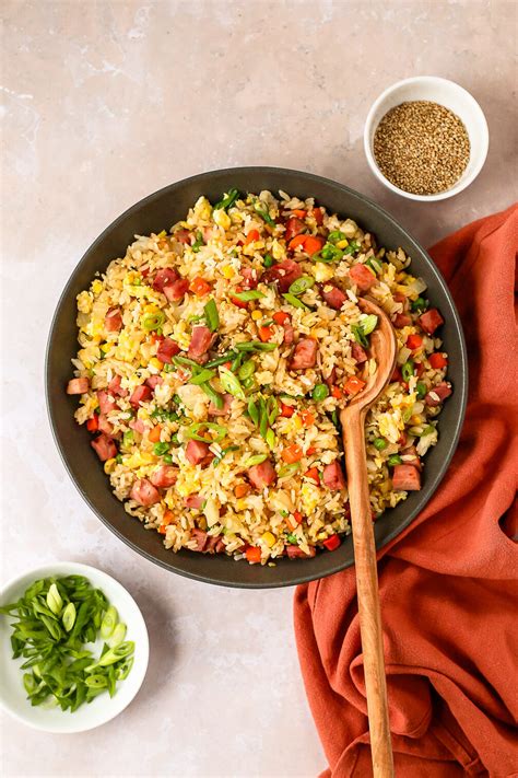 Ham Fried Rice Easy Leftover Ham Recipe
