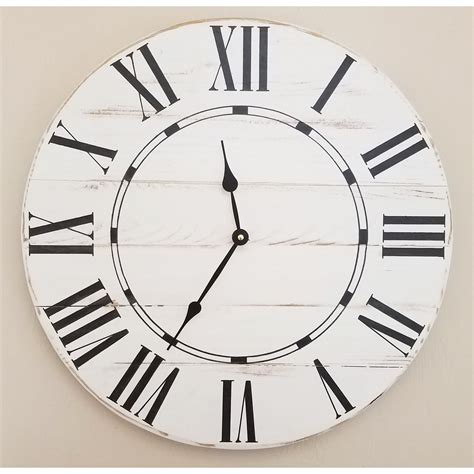 Havenside Home Oak Bluffs White Oversized Wall Clock Vintage Wall Clock