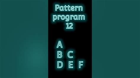 Pattern Program 12 In C Programming Alphabet Pattern C39 Youtube