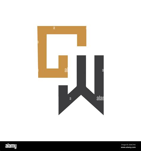 Lettre Initiale Logo Cw Ou Logo Wc Modèle De Dessin Vectoriel Image