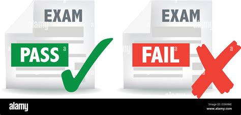Illustration Of Exam Test Pass Or Fail Icon Stock Vector Image And Art Alamy
