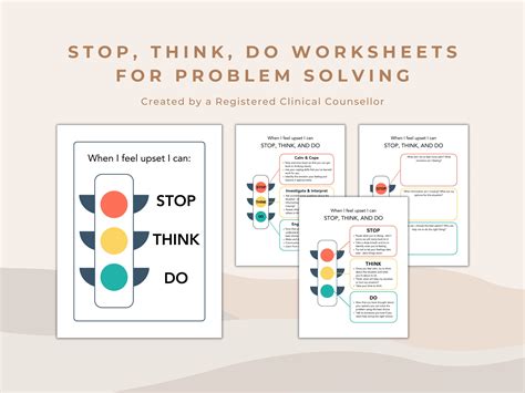 Stop Think Do Worksheets Problem Solving And Emotional Regulation Pdf