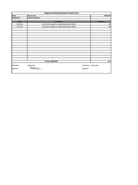 Reimbursment Details Dec Pdf