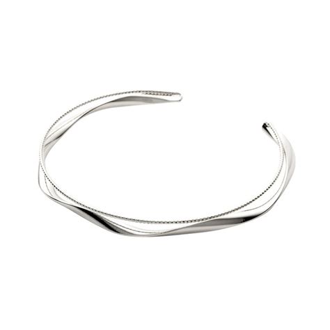 クリームドット Cream Dot 上品さを纏う、レイヤード風2連ひねりオープンバングル （シルバー） ファッション通販 D Fashion