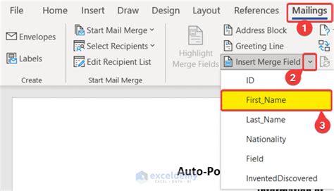 how to auto populate word document from excel with quick steps