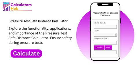 Pressure Test Safe Distance Calculator
